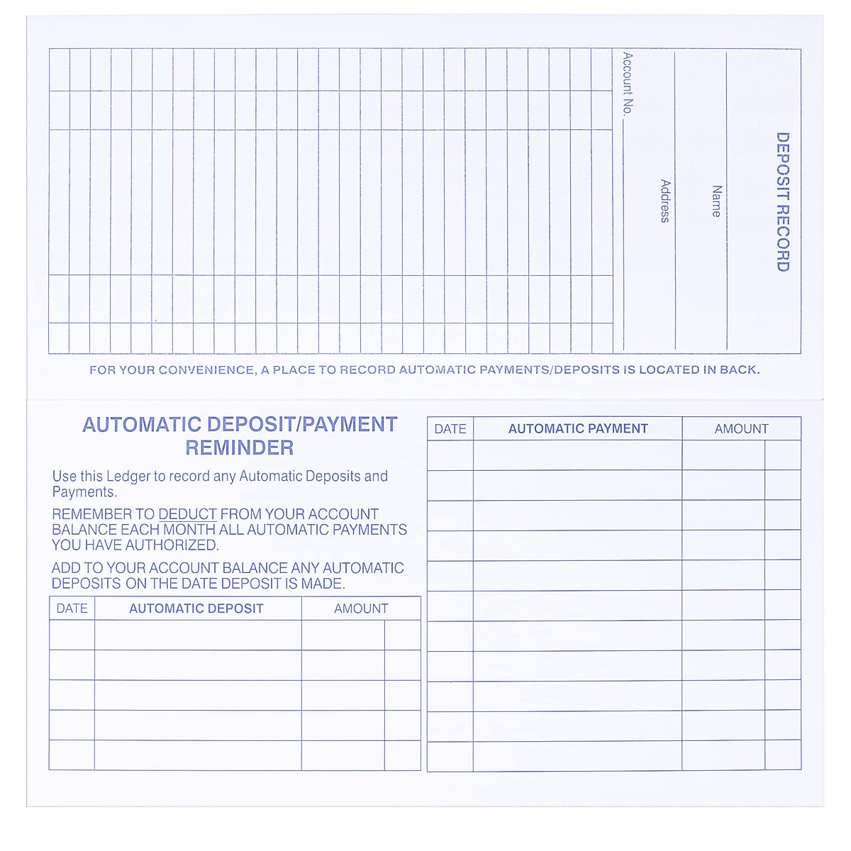 6PCS Check registers for Personal Checkbook, Upgrade Checkbook Register and transactions Ledgers.