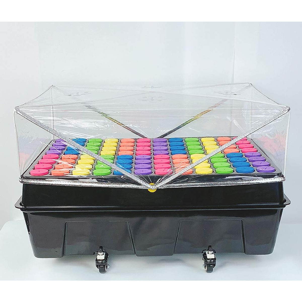 Clone Machine 96 Site, Aeroponic Cloning System Using 2 in Neoprene Insert Collars with Free Cloner Humidity Dome for Plant Cutting Propagation