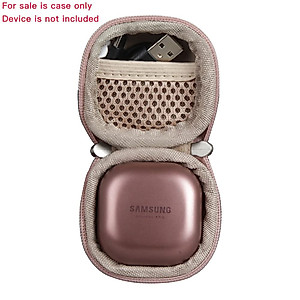 Adada Hard Travel Case for Samsung Galaxy Buds Live/Samsung Galaxy Buds Pro/Samsung Galaxy Buds 2 True Wireless Earbuds (Rose Gold)