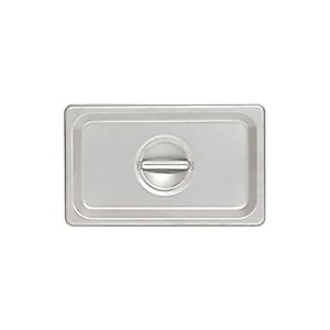 Thunder Group STPA5130C Steam Table Pan Cover, 1/3 Size, Solid with Handle, Reinforced Corners, 24 Gauge, Stainless Steel, NSF (Made in China), Pack of 12