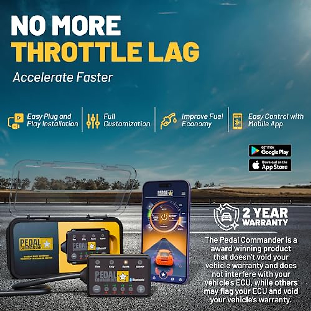 PEDAL COMMANDER for Toyota Tacoma (2005-2023) Throttle Response Controller - Fits: (2nd,3rd Gen) SR, SR5, TRD Sport, TRD Off-Road, Limited, TRD Pro (2.7L 3.5L 4.0L) Tacoma Accessories - PC38