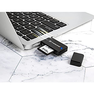 Transcend TS-RDF5K USB 3.1 SDHC/SDXC/microSDHC/SDXC Card Reader, Black