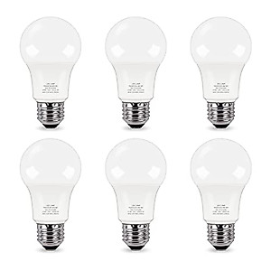 PARTPHONER A19 LED Light Bulb, 60W Equivalent, 9W 2700K Soft White, E26 Standard Base Non-Dimmable LED Light Bulb, CRI 85+, 6 Packs