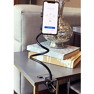 Agoz Cell Phone Holder Gooseneck Mount, Lazy Clamp Clip Flexible Phone Stand for Office Desk Bed iPhone 15 Pro MAX, iPhone 14, 13, 12, 11 XS XR, Samsung Galaxy S24 S23 S22 S21 Ultra Note 20 10 A54 A14