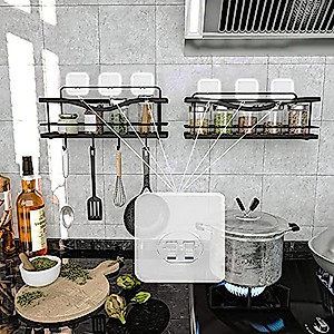 Shower Caddy Adhesive Replacement Stickers Hooks Adhesive Pack of 10 for Corner Shelf Basket Bathroom Shelf, Shower Caddy Hanging