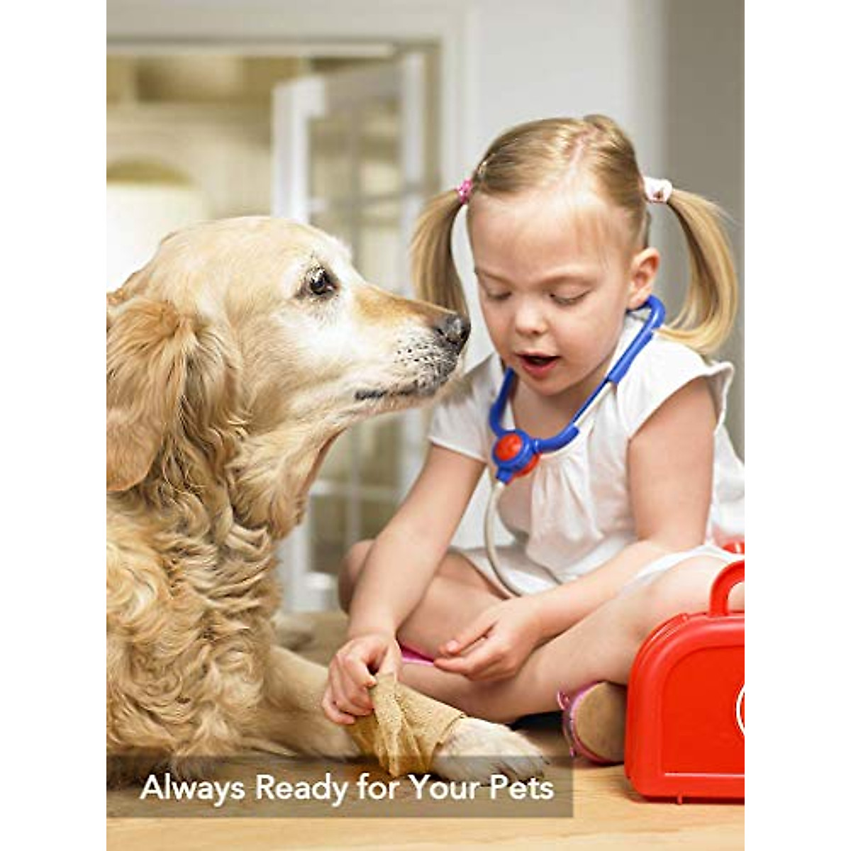 RISEN Cohesive Bandage 2” x 5 Yards, 6 Rolls, Self Adherent Wrap Medical Tape, Adhesive Flexible Breathable First Aid Gauze Ideal for Stretch Athletic