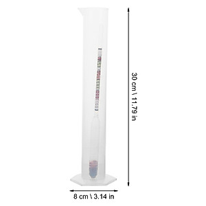POPETPOP 1 Set Alcohol Meter Brewing Supplies Lab Hydrometer Graduated Cylinder Stills for Distilling Moonshine Brewer Elite Hydrometer Kit Beer Alcohol Hydrometer Sugar Meter Plastic Wine