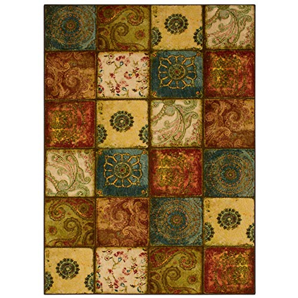 Mohawk Home Free Flow Artifact Panel Patchwork Accent Area Rug, 2'6"x3'10", Multi