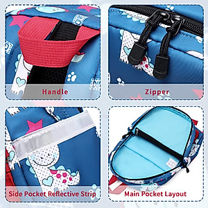 Mairle Little Kids Backpack Preschool Kindergarten School Bag for Boys and Girls with Chest Strap, Sea World Print, Dark Blue/Yellow