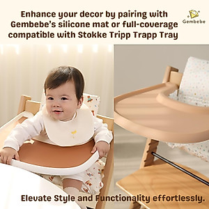 Gembebe Waterproof & Compatible Stokke Tripp Trapp Cushion Set - Easy to Clean Stokke Tripp Trapp Newborn Set - 100% Cotton Stokke Tripp Trapp High Chair Cushion Set (Little Birdie / 49.5 Counts)