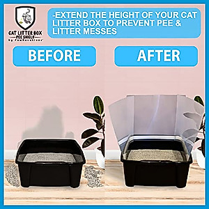 Cat Litter Box Pee Shields (3 Pack) - Litter Box Not Included