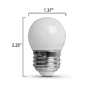 Feit Electric BP71/2S/W/LED/6 7.5-Watt EQ Non-DM E26 Base S11 Frost Specialty LED Light Bulb, 6-Pack