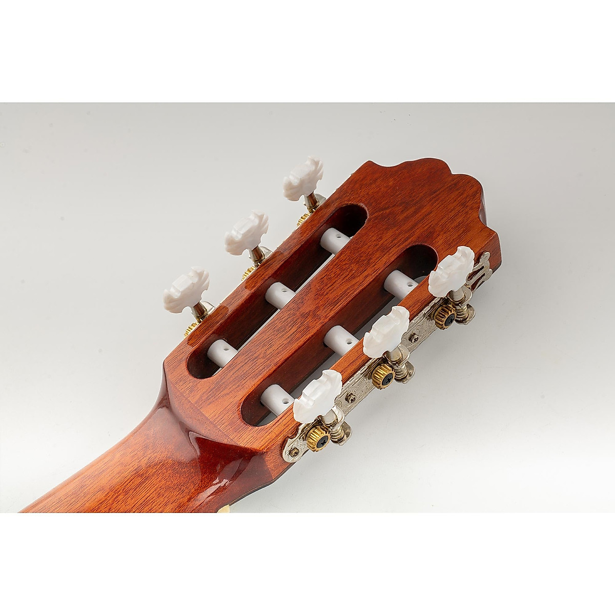 Musiclily Pro 3+3 Lyra Style Classical Guitar Machine Heads Tuning Pegs Keys Tuners Set Butterfly Button Nickel