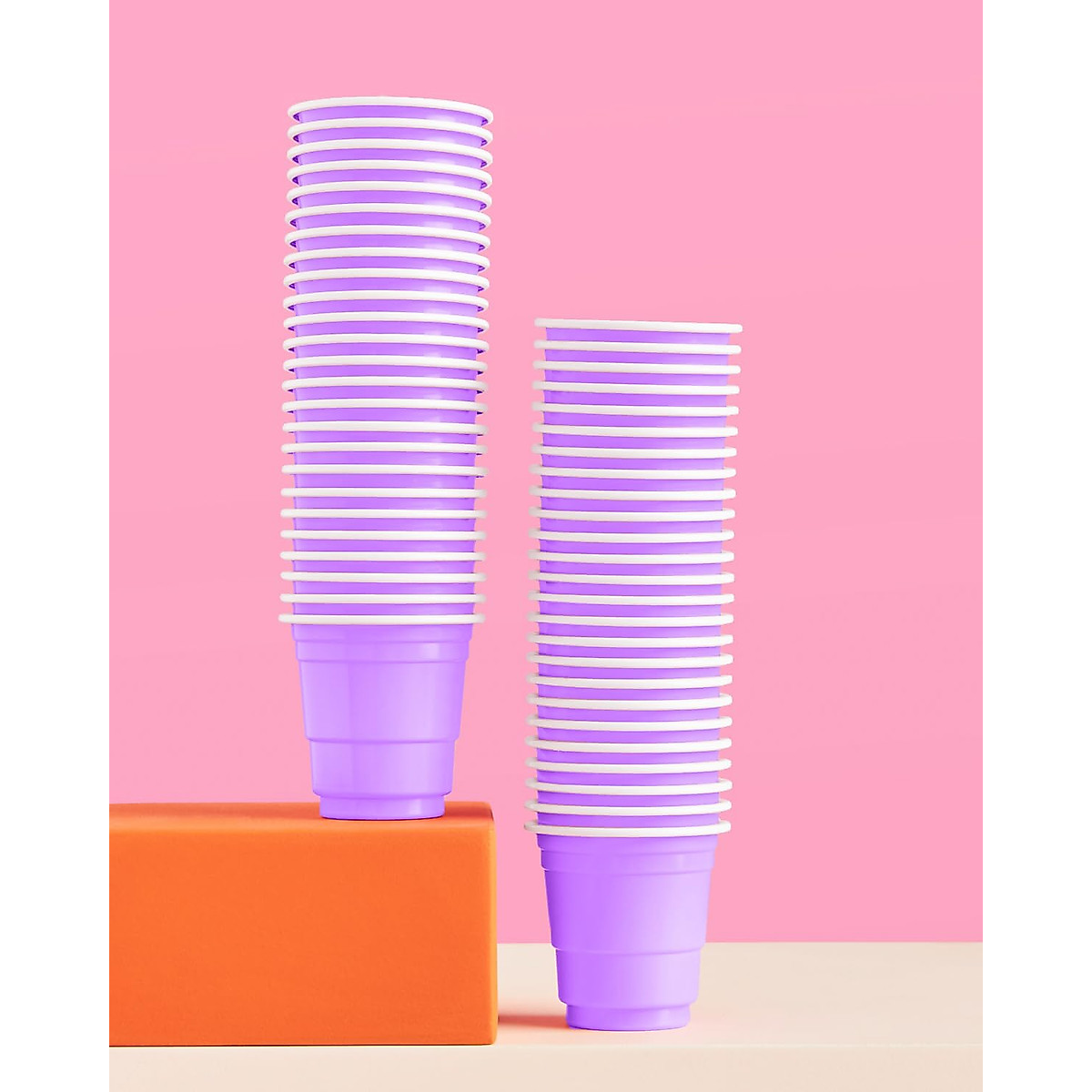 xo, Fetti Party Decorations Lavender Purple Plastic Shot Glasses - 50 Matte Disposable 2 oz Cups | Bachelorette Party, Birthday Party, Party Favors, Baby Shower Supplies