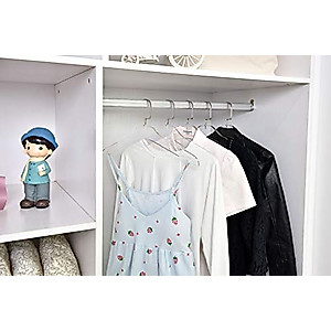 Quality Clear Acrylic Clothing Hangers – 5-Pack, Stylish Clothes Hanger with Silver Hooks - Coat Hanger for Dress, Suit - Closet Organizer Adult Hangers - Space Saving Cloth Hangers (Silver Hook, 5)