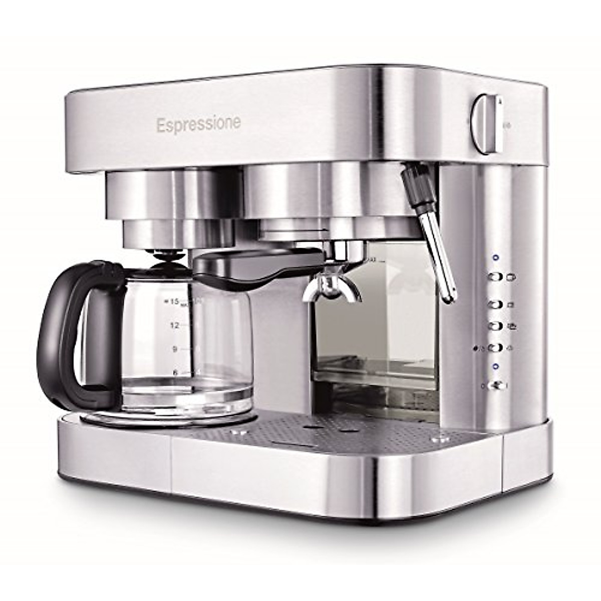 Espressione Combination Stainless Steel Espresso + Coffee Maker, 10 cups