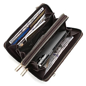 Montana West Crossbody Wallet for Women Dual Zipper Compartment Wristlet Purse Clutch Shoulder Bag MWC-209CF