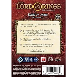 The Lord of the Rings The Card Game Elves of Lorien STARTER DECK - Cooperative Adventure Game, Strategy Game, Ages 14+, 1-4 Players, 30-120 Min Playtime, Made by Fantasy Flight Games