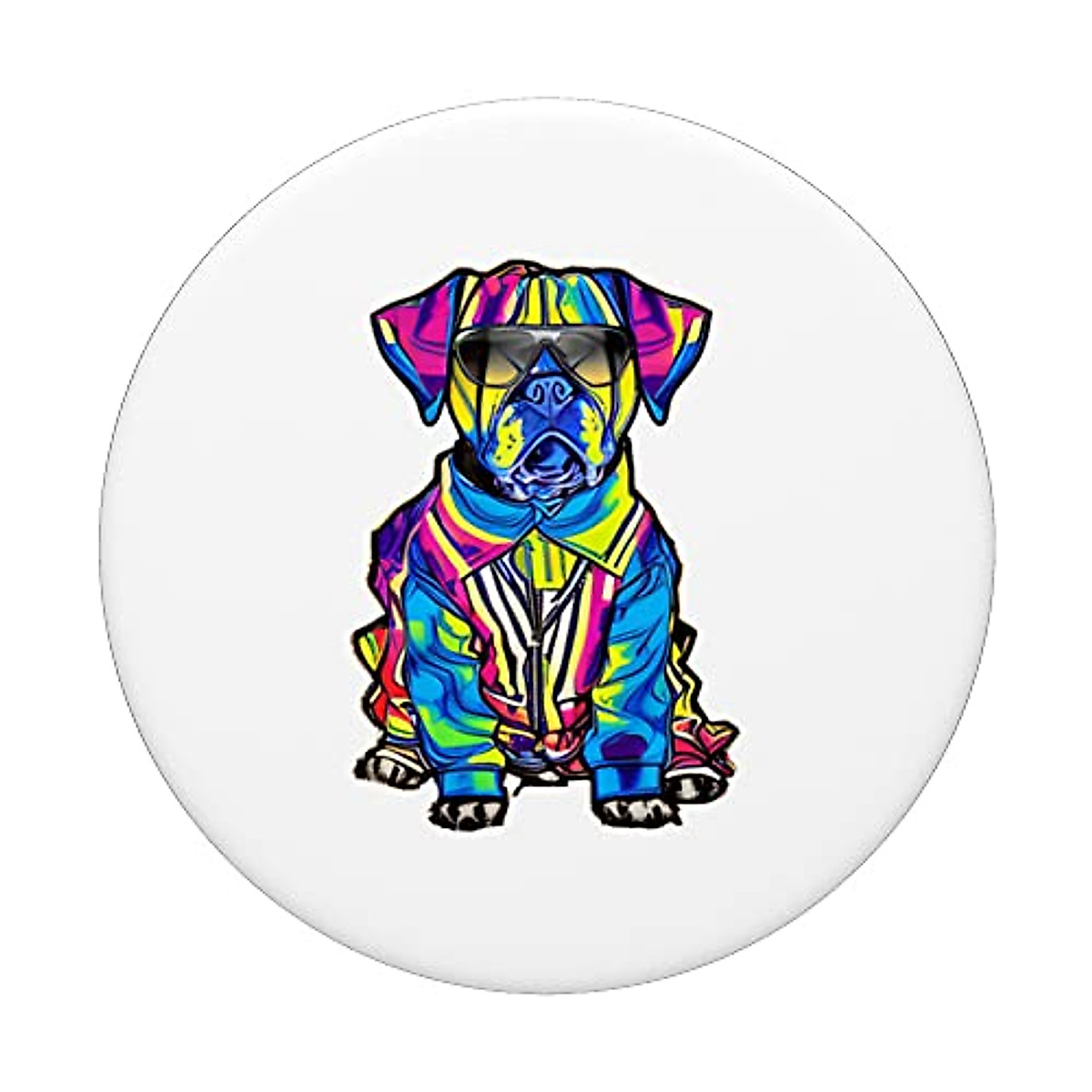 Cool Dog Wearing Streetwear PopSockets Swappable PopGrip