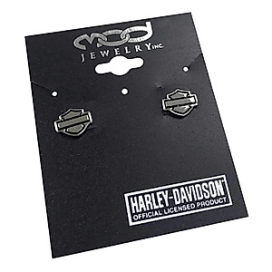 Harley-Davidson Women's Outline Bar & Shield Post Earrings HDE0285