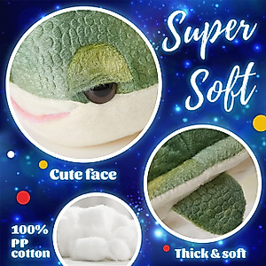 Glow Guards 14'' Light up Sea Turtle Stuffed Animal LED Soft Ocean Life Plush Toy Pillow with Colorful Night Lights Glowing Birthday Children's Day Gifts for Toddler Kids