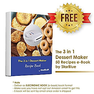 Mini-Donuts Maker, Mini-Pie and Quiche Maker, Taiyaki Maker – NEW 3 in 1 Three Slices Detachable Dessert Maker by StarBlue – White AC 110-120V 50/60Hz 700-800W