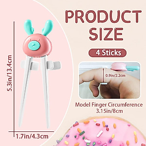 4pcs Cute Deer Finger Chopsticks for Gamers, Potato Chips Snack Chopsticks Snack Clips, Finger Tongs Fun Chopsticks Food Tweezers (Deer)