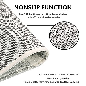 Lahome Moroccan Machine Washable Rug - 5x7 Area Rugs for Living Room Non-Slip Throw Large Grey Rugs for Bedroom Modern Trellis Carpet for Entryway Office Kitchen Dining Room Rug Decor (5'x7', Gray)