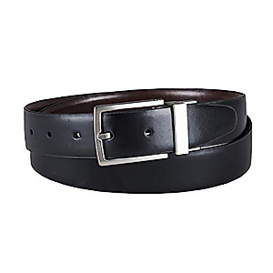 Kenneth Cole REACTION mens Reversible Comfort Stretch Casual apparel belts, Black/Brown Gunmetal, 38 US