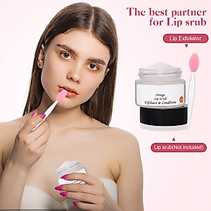 Lip Scrub Brush Lip Scrubber Tool Lip Exfoliator Brush Silicone Lip Brush Exfoliating Lip Brush Lip Scrub Tool for Dark Lips