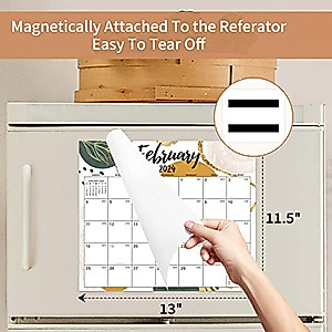Magnetic Calendar 2023-2024 - Jul 2023 - Dec 2024, Magnetic Fridge Calendar 2023-2024,13" × 11.5", 18 Monthly Calendar 2023-2024, Magnetic Calendar for Fridge, Tear-off Pad, Perfect for Easy Planning