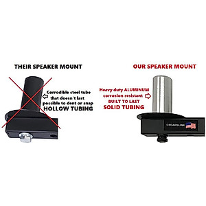Cedarslink PA Speaker Wall Mount Brackets - 2 Pro-Audio Stands Post Holder DJ Stage Aluminum Peg Mount! Over 200 LB. Capacity!