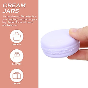Beaupretty 30Pcs Empty Cream Jars Macaron Shaped Cream Box Lip Eye Masks Dispensing Cases 10ml Small Cosmetic Containers with Leakproof Lids for Lotion Balm Ointmen Random