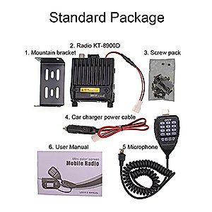 QYT KT-8900D Upgrade Version of KT-8900 Dual Band Mini Car Radio Mobile Transceiver VHF UHF Two Way Radio+USB Programming Cable