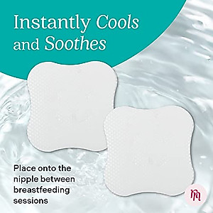 [8 Pads] Hydrogel Pads for Breastfeeding Soreness Support - Immediate Relief Nipple Gel Soothing Pads - Easy Apply Gel Nipple Pads for Breastfeeding - Reusable Form Adjusting Breastfeeding Gel Pads