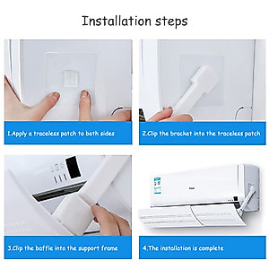 BAOZOON Retractable Air Conditioner Air Deflector, Universal Adjustable Air Conditioning Deflector Air Diverter Cover Telescopic Anti-Wind Baffles Anti Direct Blowing Windshield Wind Guide