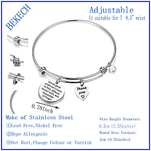 BEKECH Professor Gift Mentor Gift Teacher Jewelry A Truly Great Professor is Hard To Find Difficult To Part With Keychain Retirement Gift Appreciation Gift for Professor from Graduates (Bracelet)