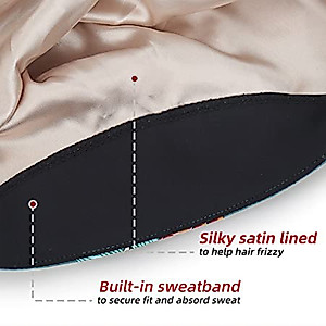 ABAMERICA Ponytail Scrub Caps for Women Surgical Caps Nurse Hat with Functional Ponytail Holder for Long Hair, Single or Satin-Lined