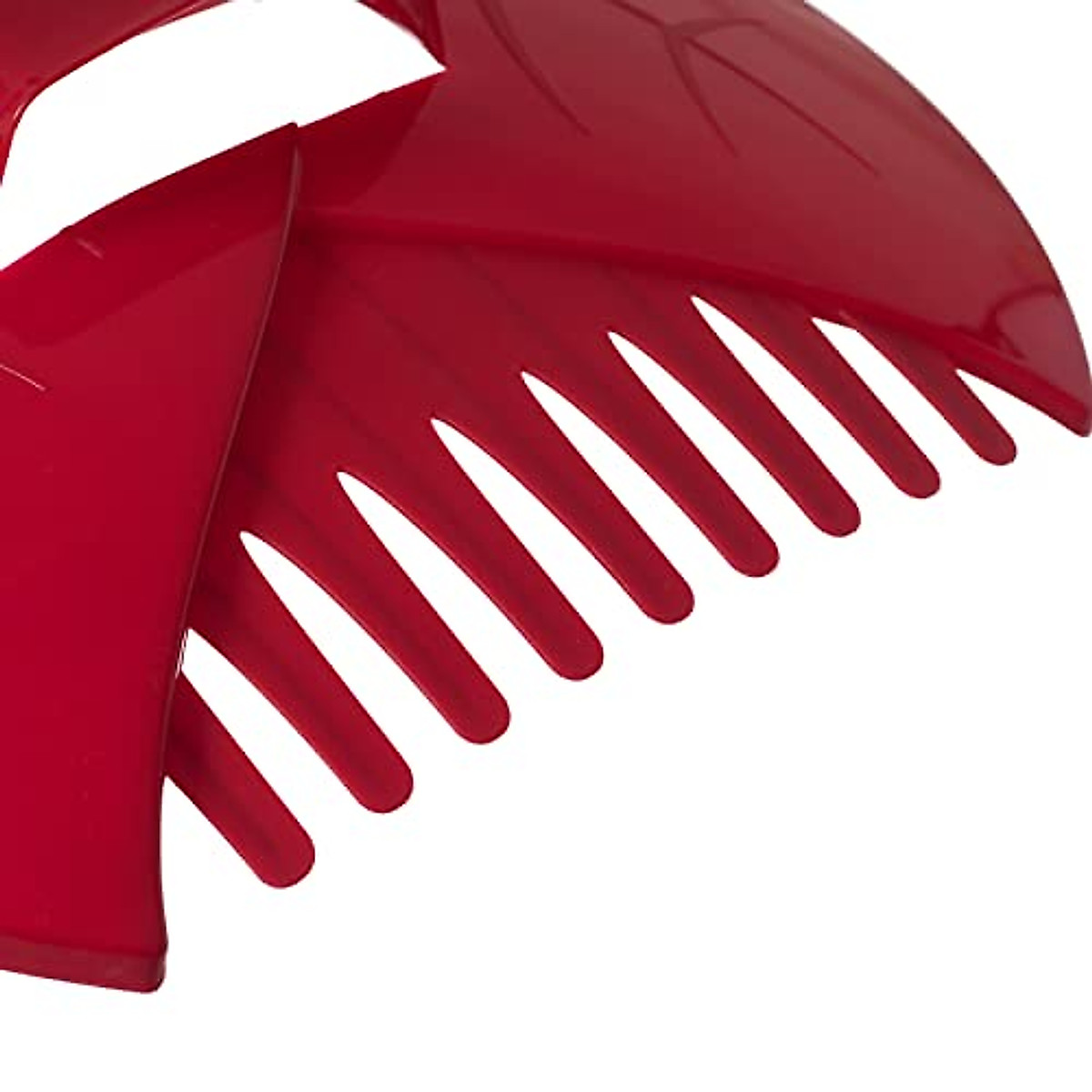 Gardenised Decorative Pair of Leaf Scoops, Hand Rakes for Lawn and Garden Cleanup, Red