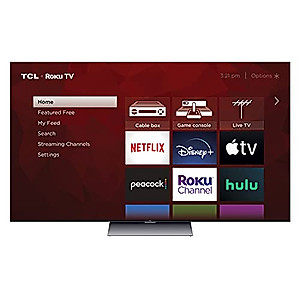 TCL 65-inch Class 6-Series 8K Mini-LED UHD QLED Dolby Vision HDR Smart Roku TV - 65R648, 2021 model
