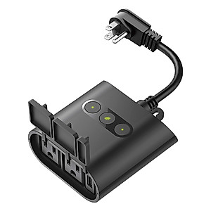 D-Link Wi-Fi Smart Outdoor Plug with 2 Outlets and 1 USB Port, No Hub Required, Works with Google Assistant (DSP-W320-US) , Black