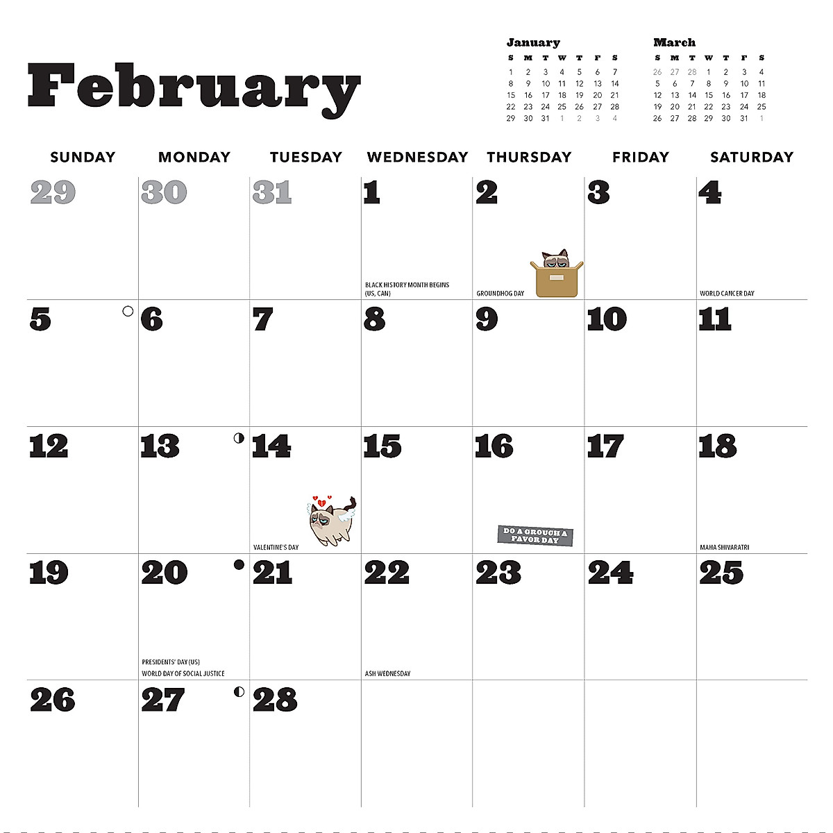 Grumpy Cat 2023 Wall Calendar