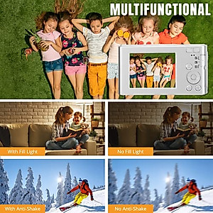 Digital Camera,1080P 38MP 16X Digital Zoom Digital Camera for Photography, 2.4In Screen Shake Proof Zoom Camera with Fill Light, for Beginners Professionals
