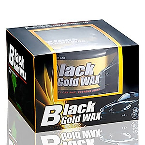 ELEpure Black Gold Car Wax with Pad Solid Auto Carnauba Cars Care Polish Cleaner Waxing Repair Scratches Ceramics Coating for Black Cars 300g with Free Waxing Sponge