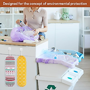 SWISSELITE 2Pcs Plastic Bag Holder, Wall Mount Plastic Bag Organizer, Large Grocery Bag Storage Dispenser, 22x9 in