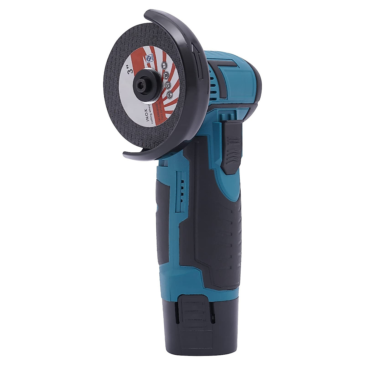 Mini Angle Grinder, Angle Grinder Tool Grinders Power Tools, Electric Metal Grinder 19500 RPM with 2pcs 12V 2000mAh Battery & 2pcs Discs, Non-Slip Handle for Metal, Wood