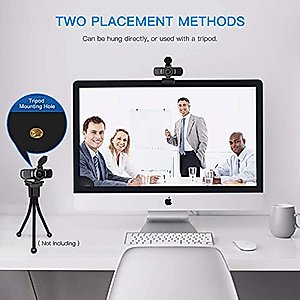 Computer Camera with Microphone,LarmTek 1080P Webcam with Webcam Cover Compatible with Mac OS Windows Laptop PC Desktop,HD Webcam for Live Streaming Gaming Calling Video Conferencing