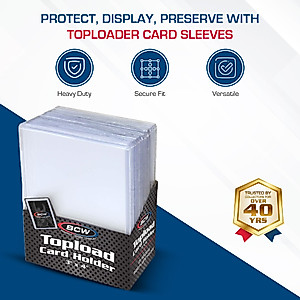 BCW 3x4 Topload Card Holder - Standard - 25ct | Rigid PVC Trading Card Protection for Baseball Cards, Football Cards, and Trading Cards Like Pokémon and MTG | Holds Cards Up to 20pts