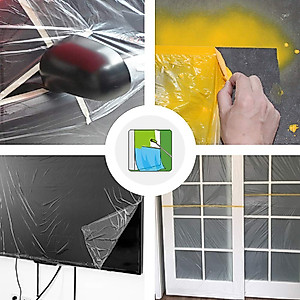 MyLifeUNIT Tape and Drape, Assorted Masking Paper for Automotive Painting Covering (66-Feet, 3 Sizes)