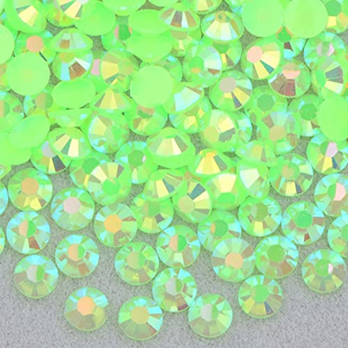 2mm 3mm 4mm 5mm Transparent Light Purple AB Rhinestone Flat Back Resin Crystal Stones Non Hot Fix Jelly Strass